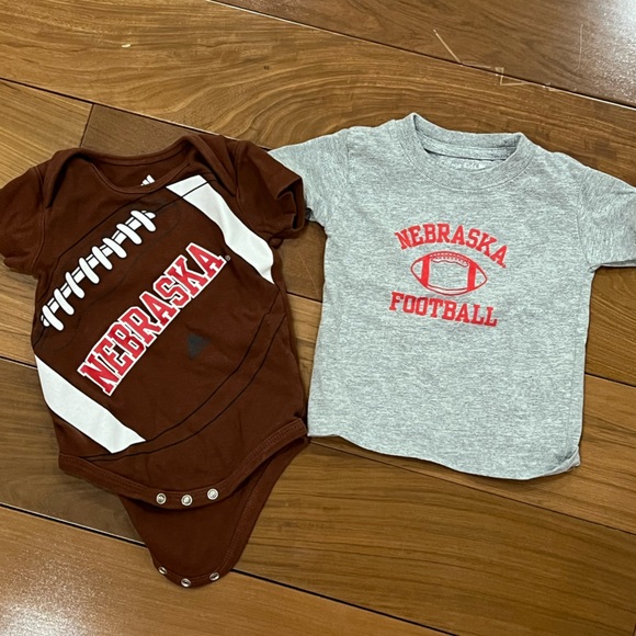 adidas | One Pieces | Baby Boy Nebraska Football Onesie And T Shirts Sz ...